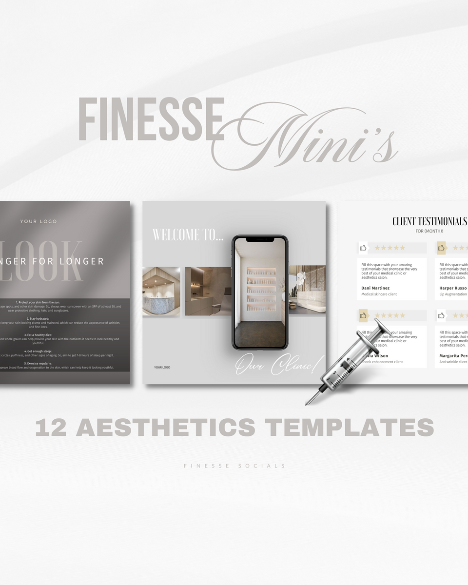 Finesse Mini's | Mini Aesthetics Bundle | 12 Canva Templates – Finesse ...